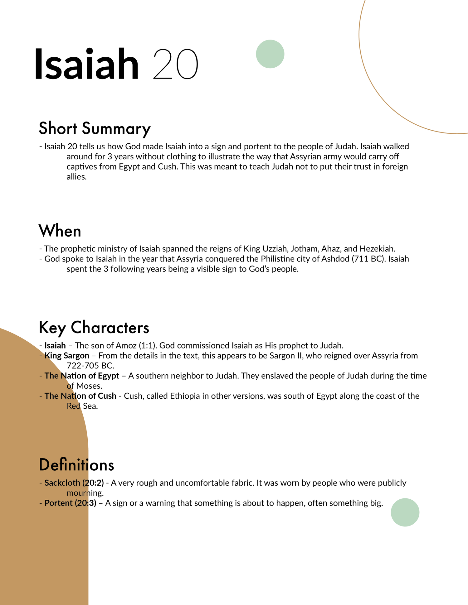 Isaiah 20 - Bible Study in 5 Minutes — 2BeLikeChrist