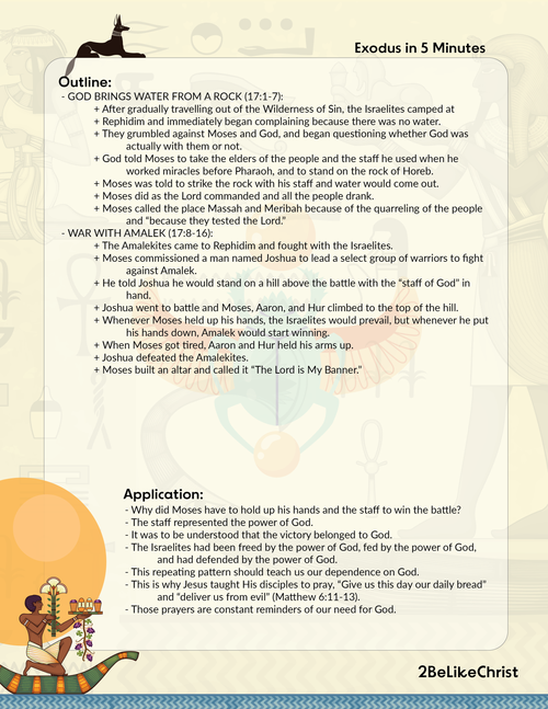 Exodus 17 Summary: A Concise Overview in 5 Minutes — 2BeLikeChrist