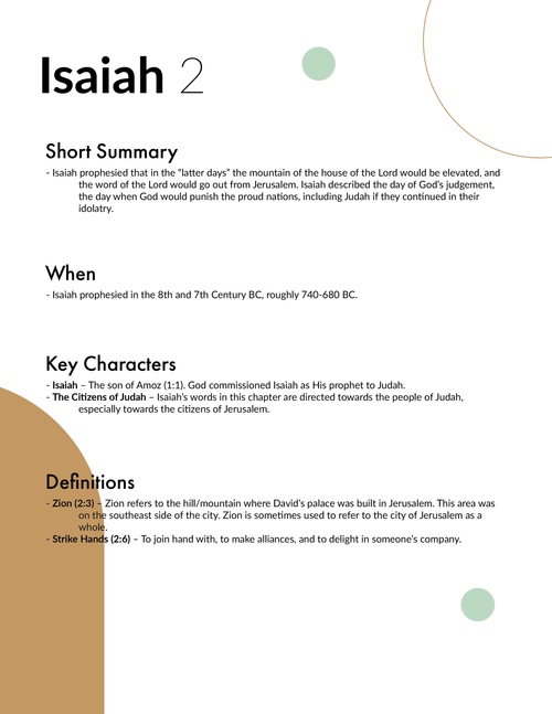 Isaiah 2 - Bible Study in 5 Minutes — 2BeLikeChrist