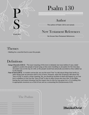 Psalm 130 Summary - 5 Minute Bible Study — 2BeLikeChrist