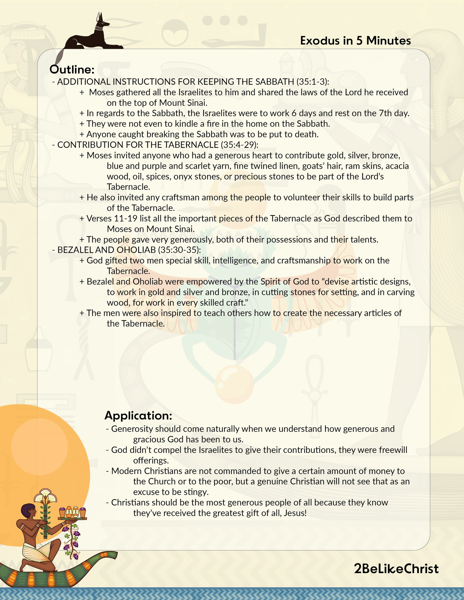 Exodus 35 Summary A Concise Overview In 5 Minutes 2belikechrist