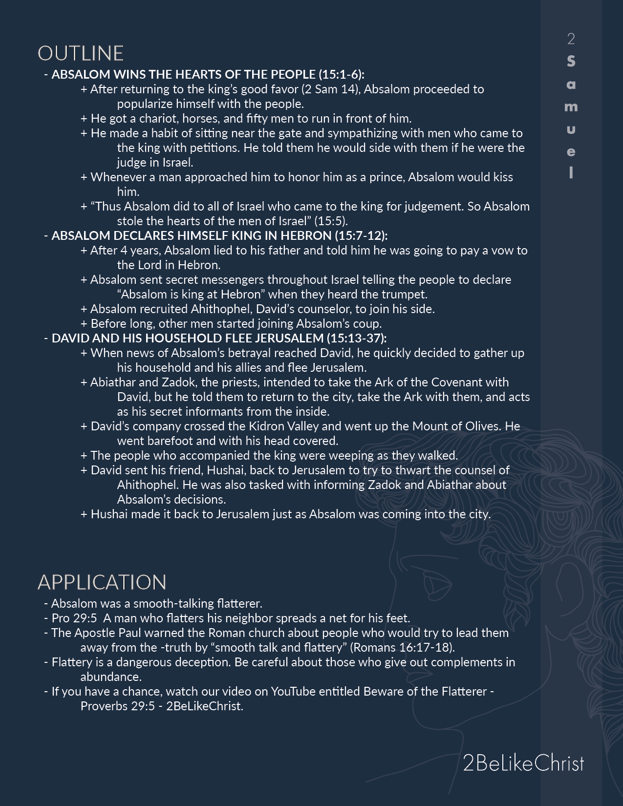 2 Samuel 15 Bible Study - In 5 Minutes — 2BeLikeChrist