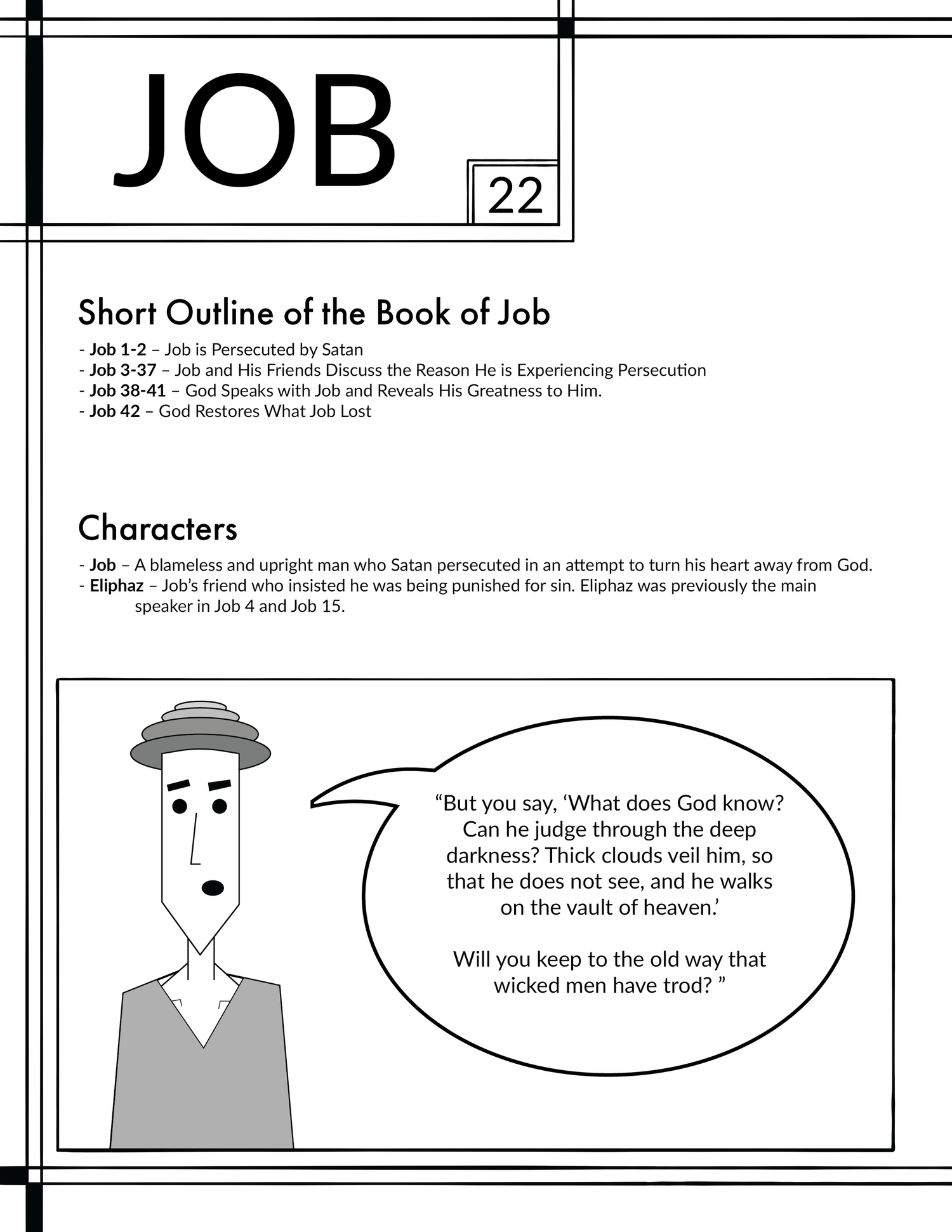 Job 22 Summary - 5 Minute Bible Study — 2BeLikeChrist