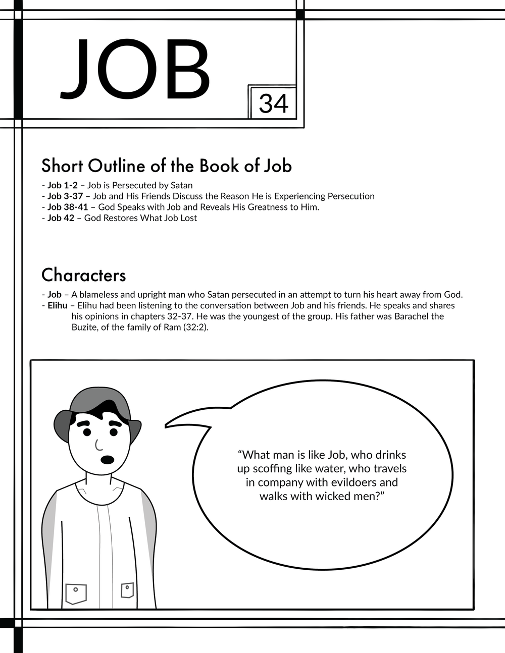 Job 34 Summary - 5 Minute Bible Study — 2BeLikeChrist