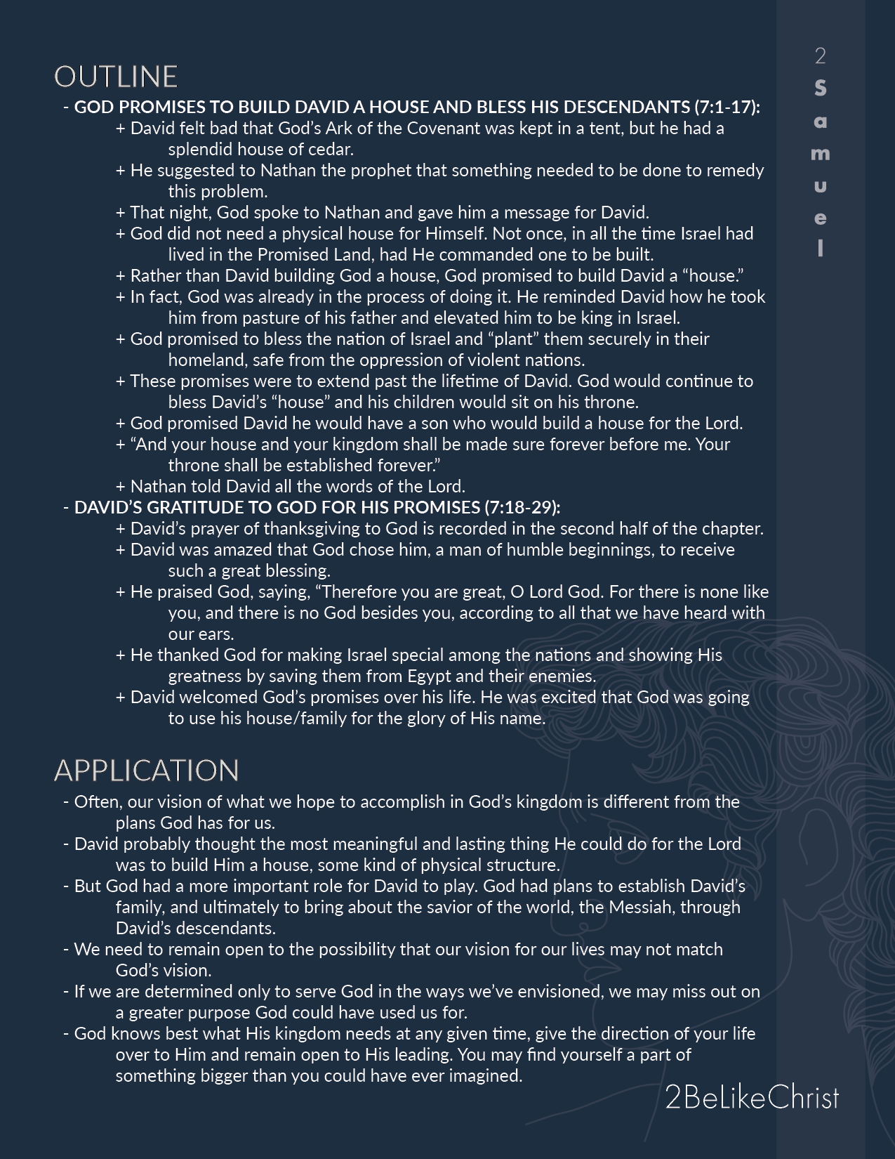 2 Samuel 7 A 5 Minute Overview And Key Lessons 2BeLikeChrist
