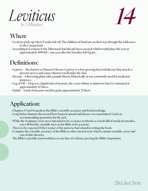 Leviticus 14 Summary: A Short Breakdown in 5 Minutes — 2BeLikeChrist