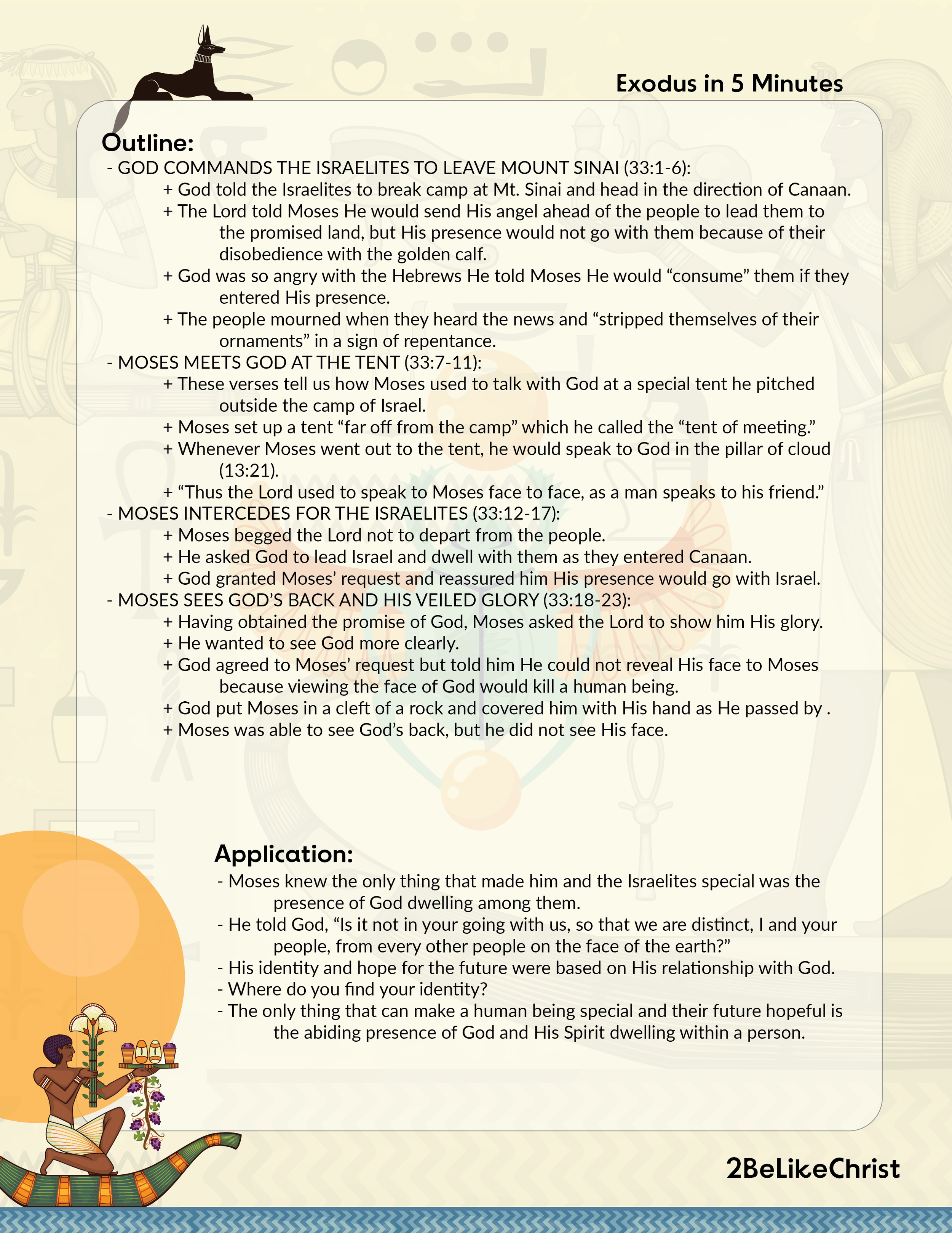 Exodus 33 Summary A Concise Overview In 5 Minutes 2belikechrist