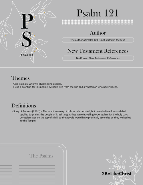 Psalm 121 Summary - 5 Minute Bible Study — 2BeLikeChrist