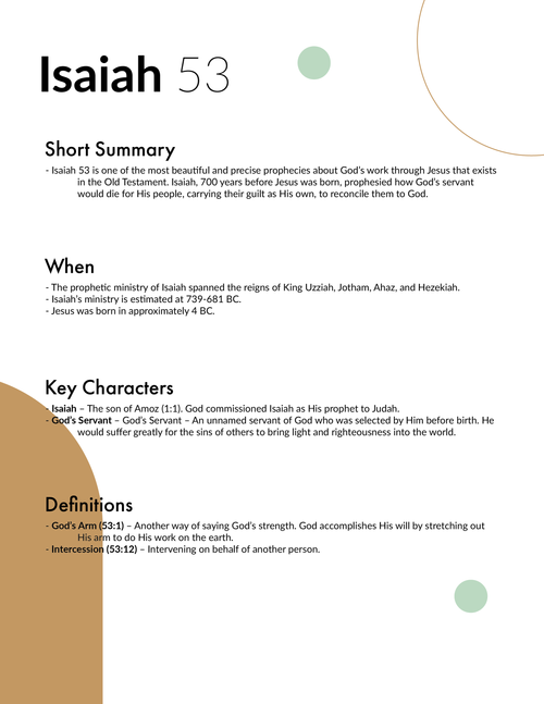 Isaiah 53 - Bible Study in 5 Minutes — 2BeLikeChrist