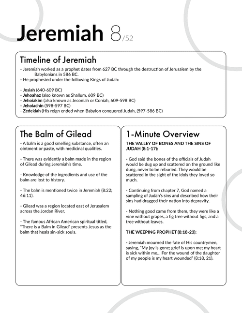 Jeremiah 8 - Bible Study, Explanation, and Application — 2BeLikeChrist