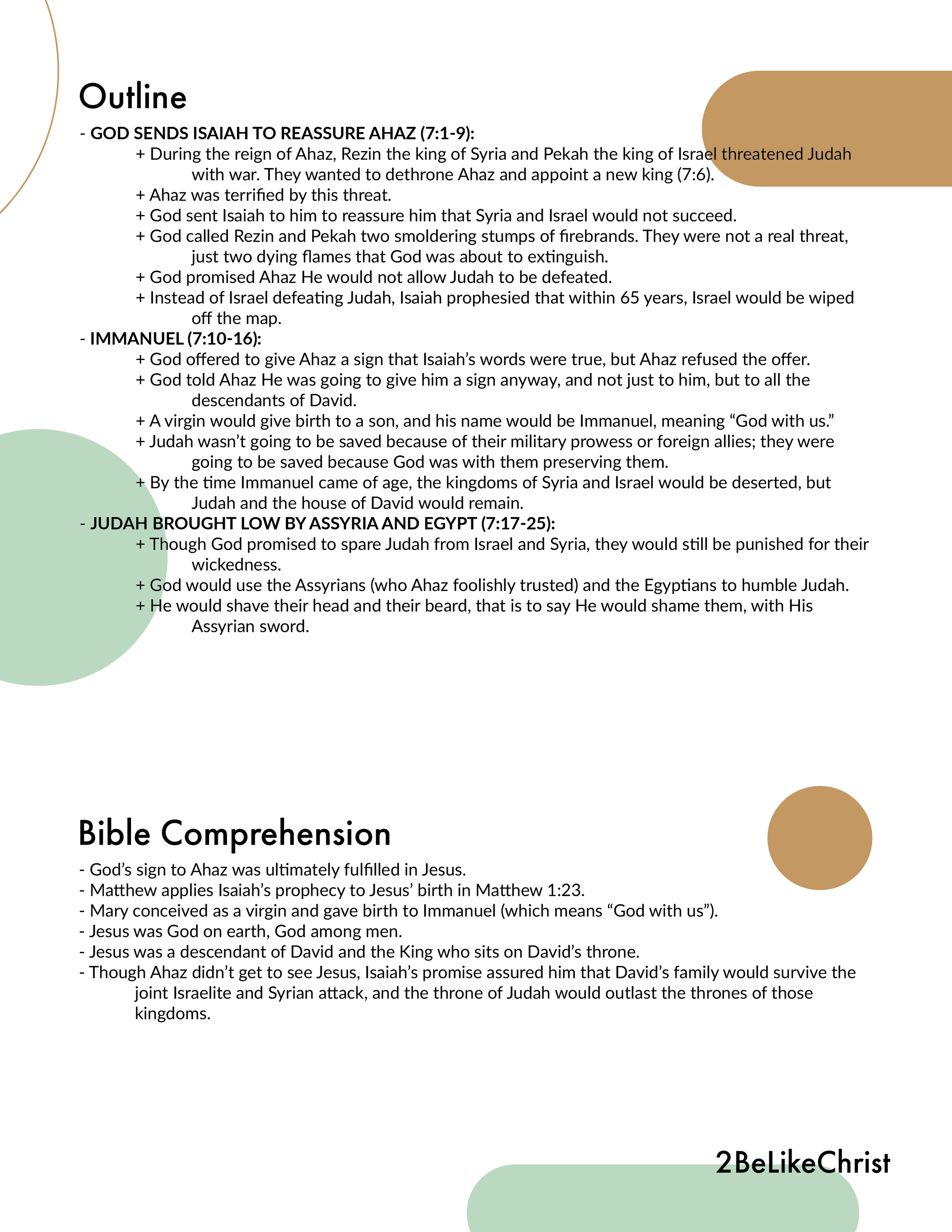 Isaiah 7 - Bible Study in 5 Minutes — 2BeLikeChrist