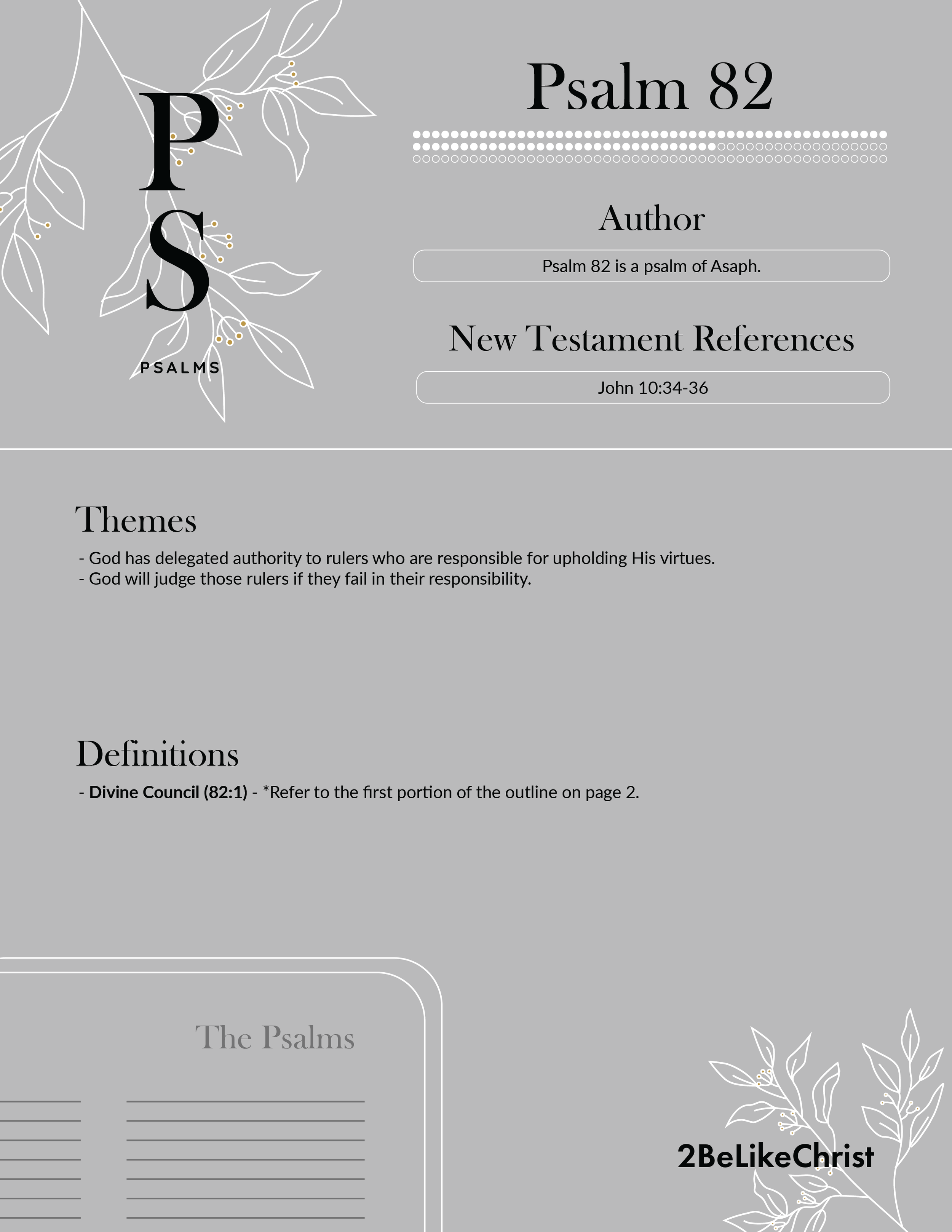 Psalm 82 Summary - 5 Minute Bible Study — 2BeLikeChrist