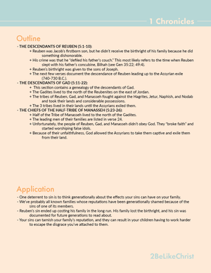 1 Chronicles 5 Explained - 5 Minute Bible Study — 2BeLikeChrist