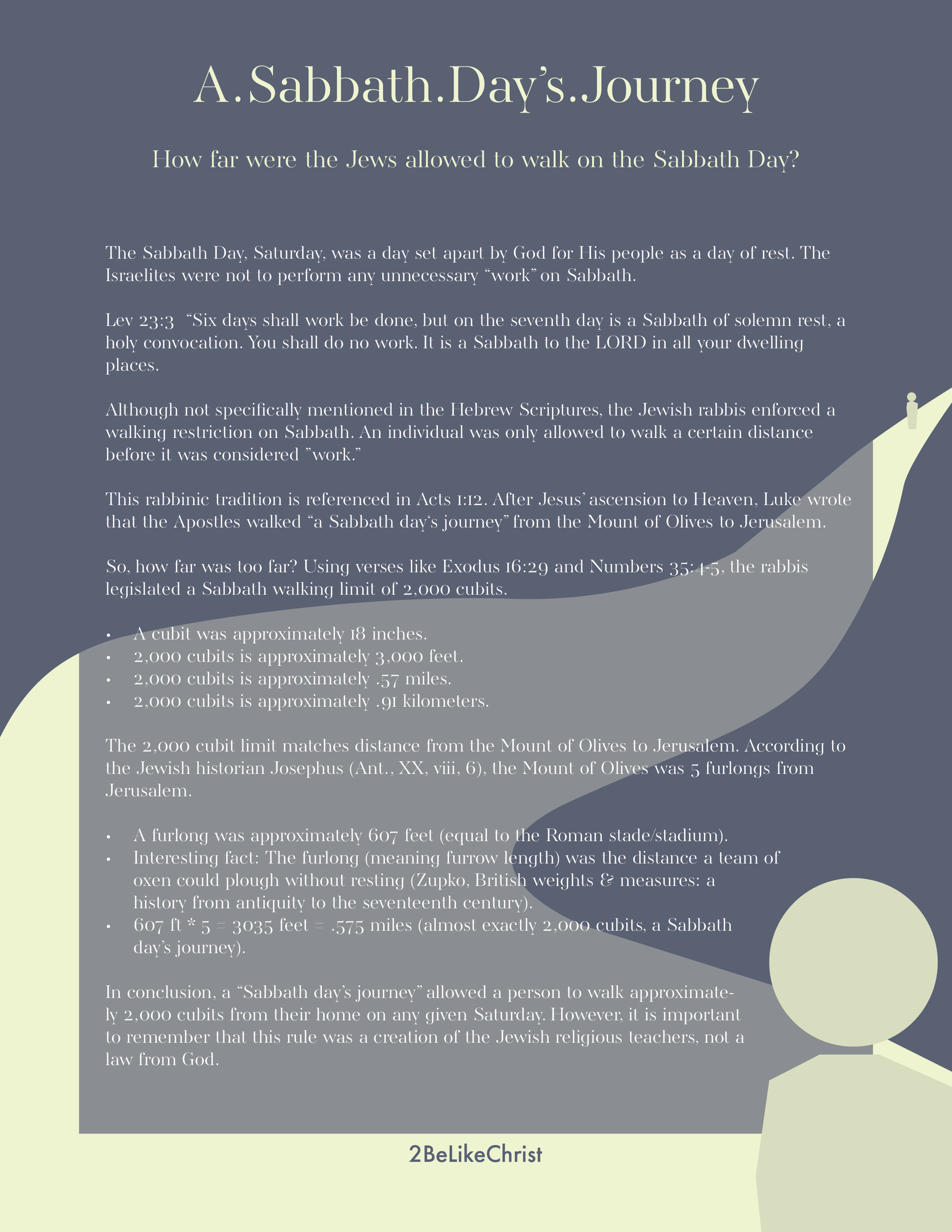 How Far Could a Jew Walk on the Sabbath Day? — 2BeLikeChrist