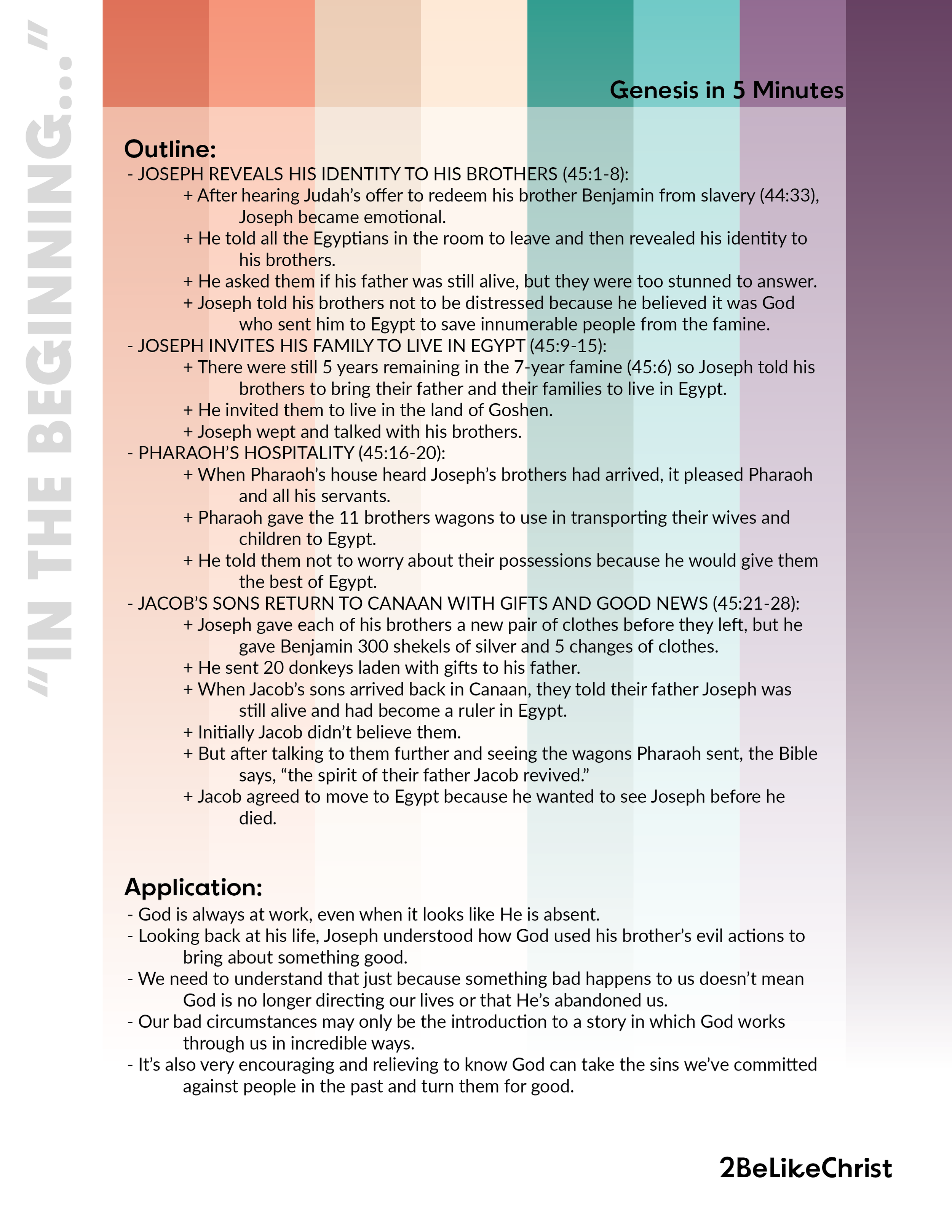 A 5 Minute Summary Of Genesis 45 In Genesis 45 Joseph Revealed His a-5-minute-summary-of-genesis-45-in-genesis-45-joseph-revealed-his