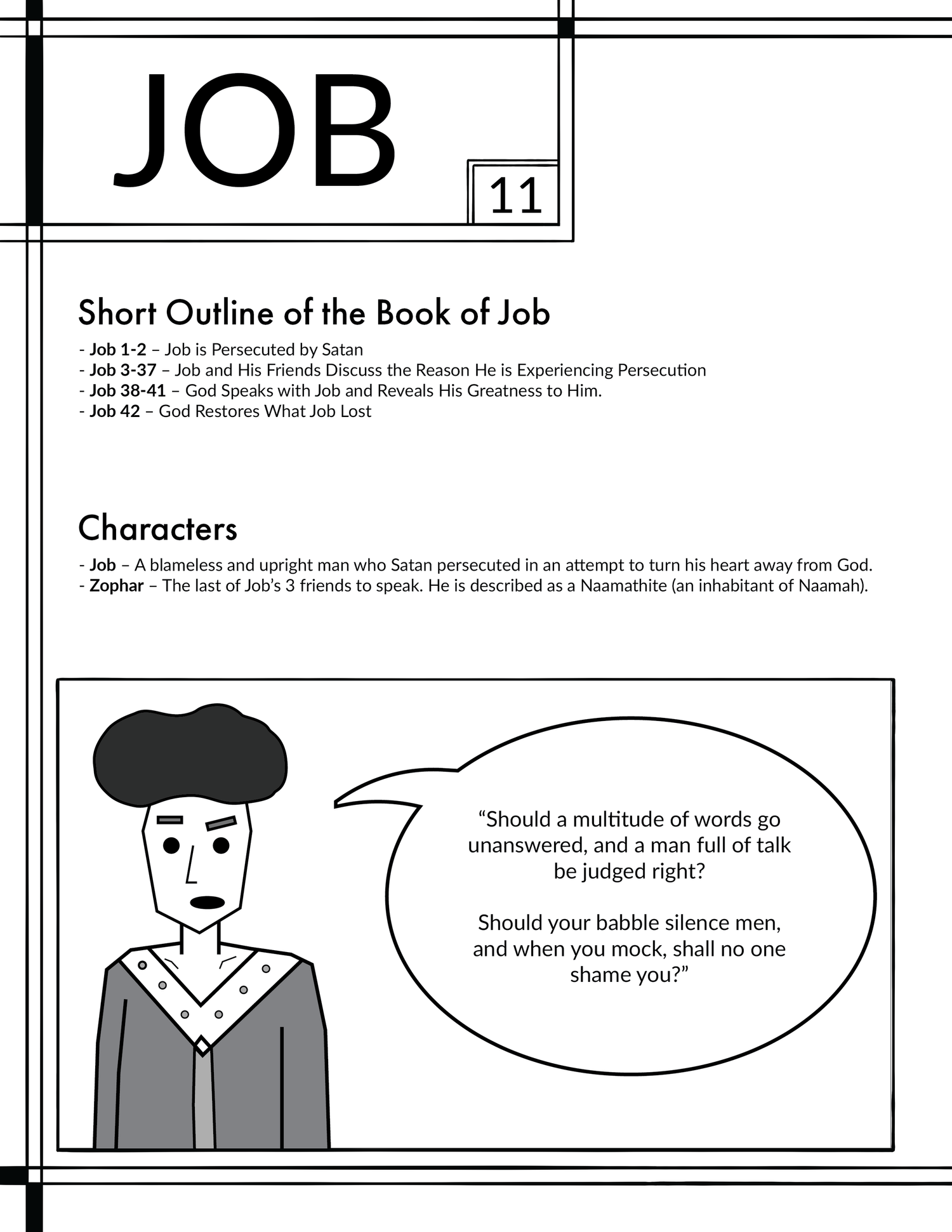 Job 11 Summary - 5 Minute Bible Study — 2BeLikeChrist