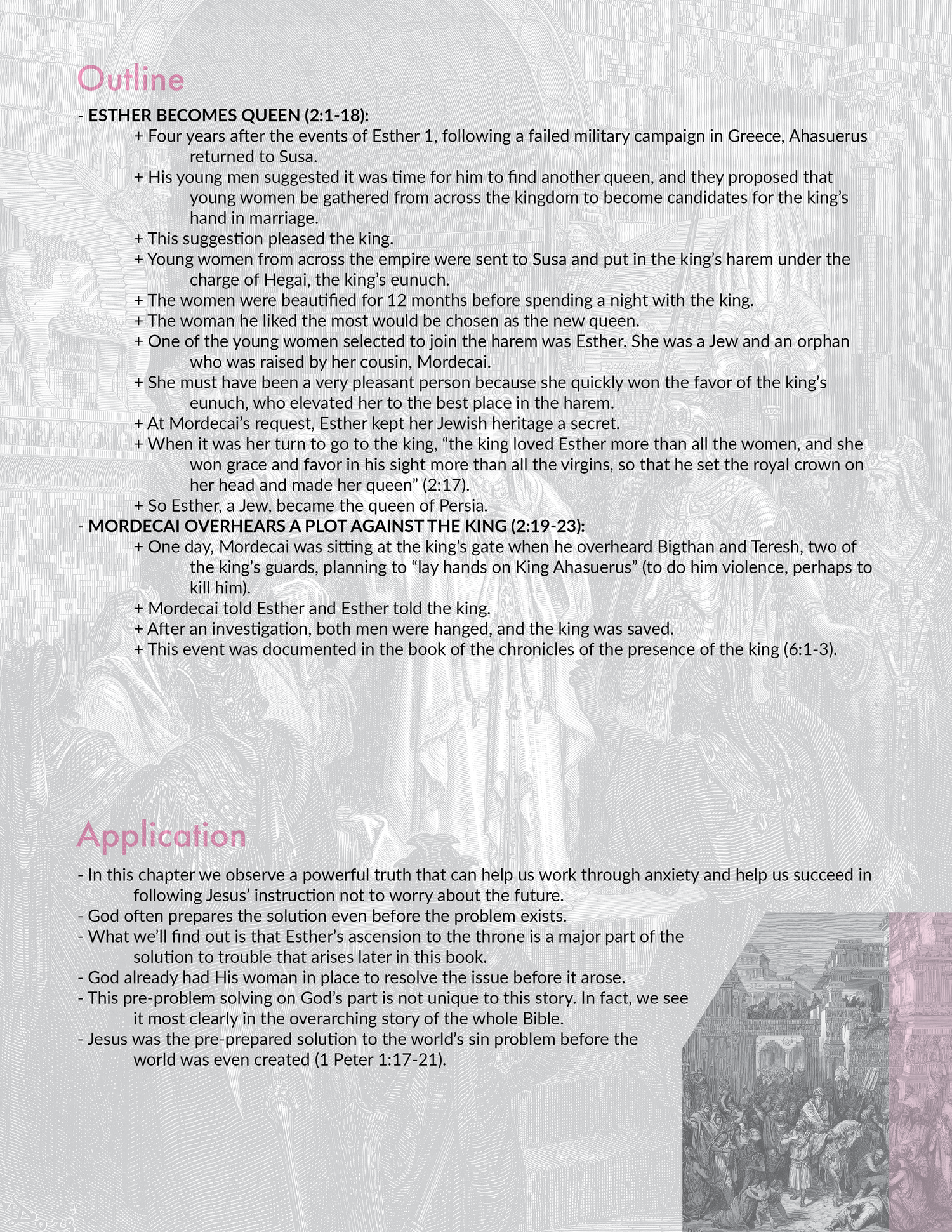 Esther 2 Summary - 5 Minute Bible Study — 2BeLikeChrist