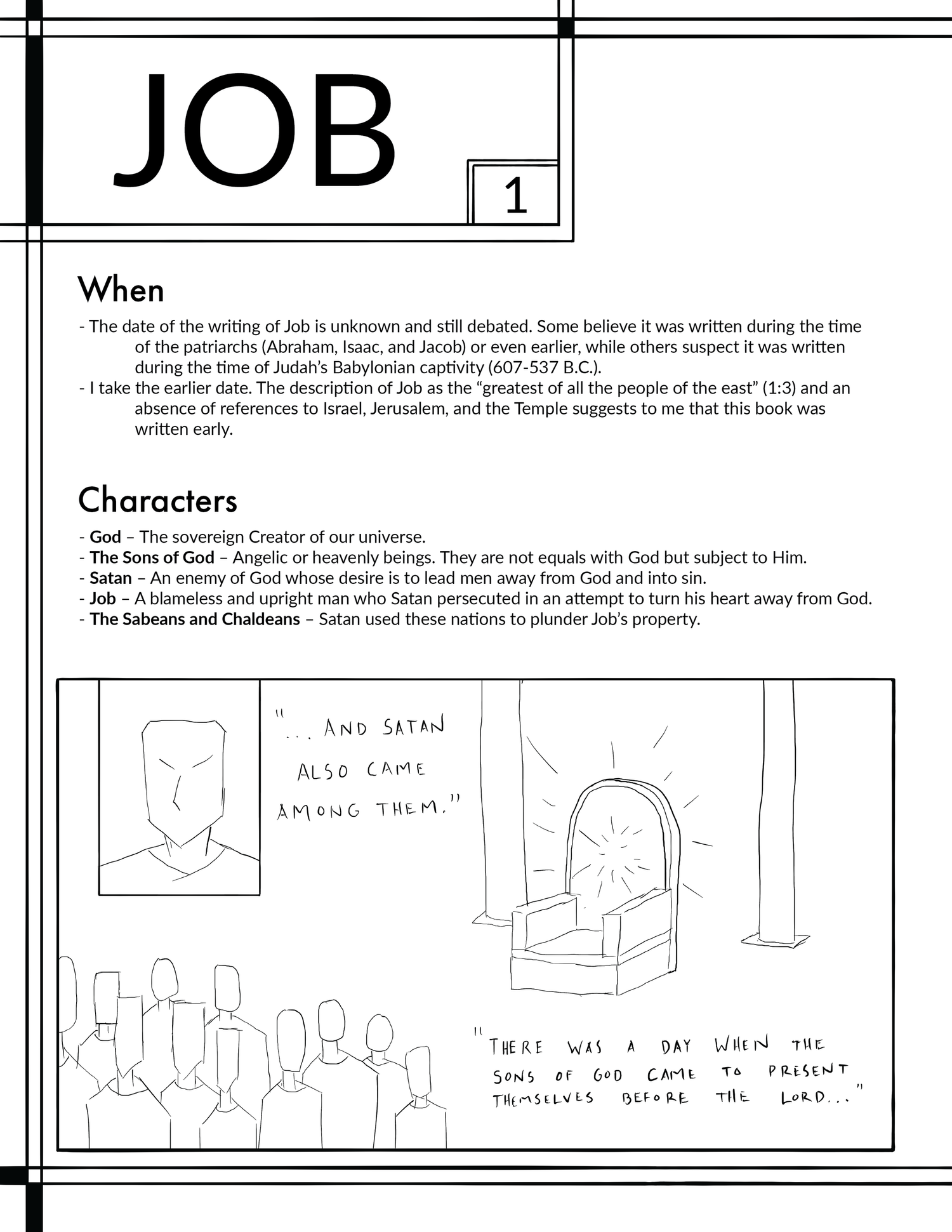 Job 1 Summary - 5 Minute Bible Study — 2BeLikeChrist