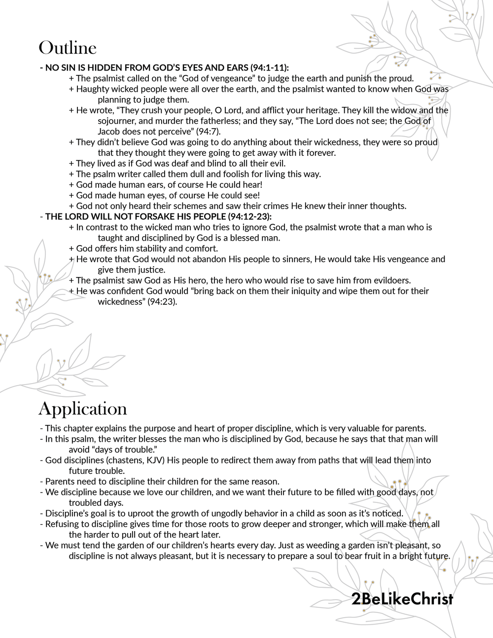 Psalm 94 Summary - 5 Minute Bible Study — 2BeLikeChrist