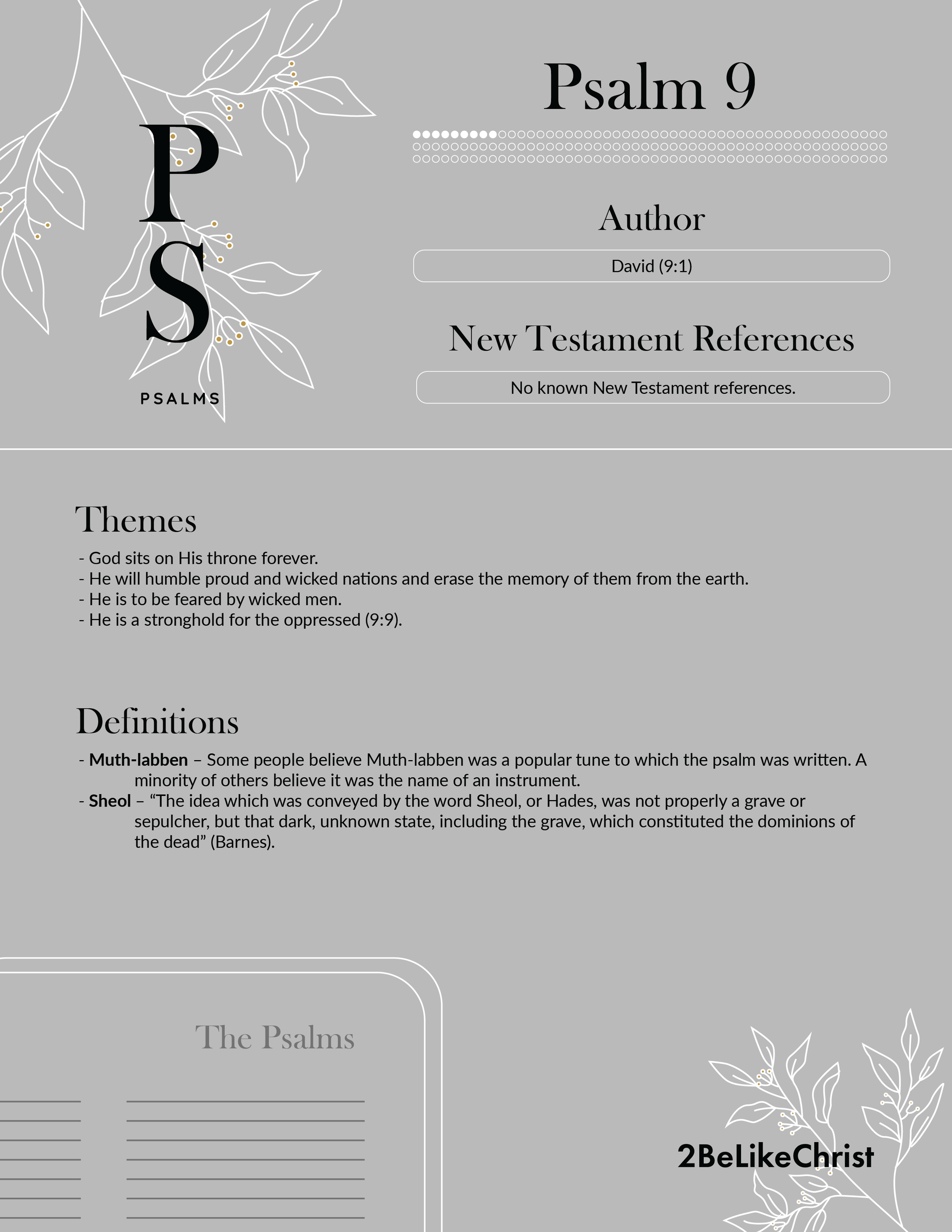Psalm 9 Summary - 5 Minute Bible Study — 2BeLikeChrist