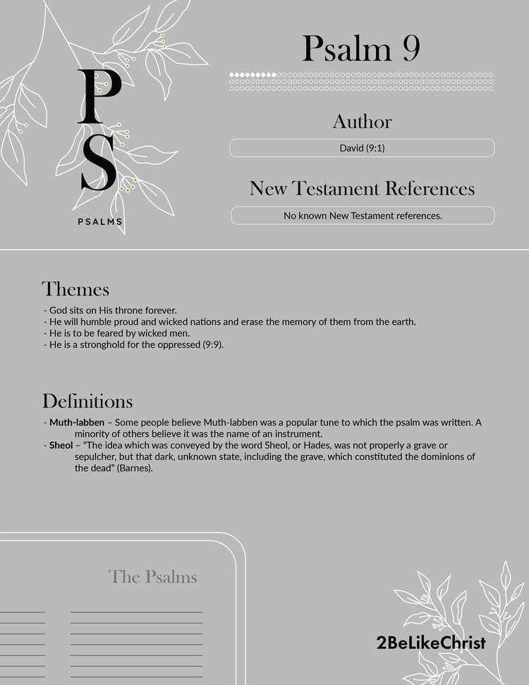 Psalm 9 Summary - 5 Minute Bible Study — 2BeLikeChrist