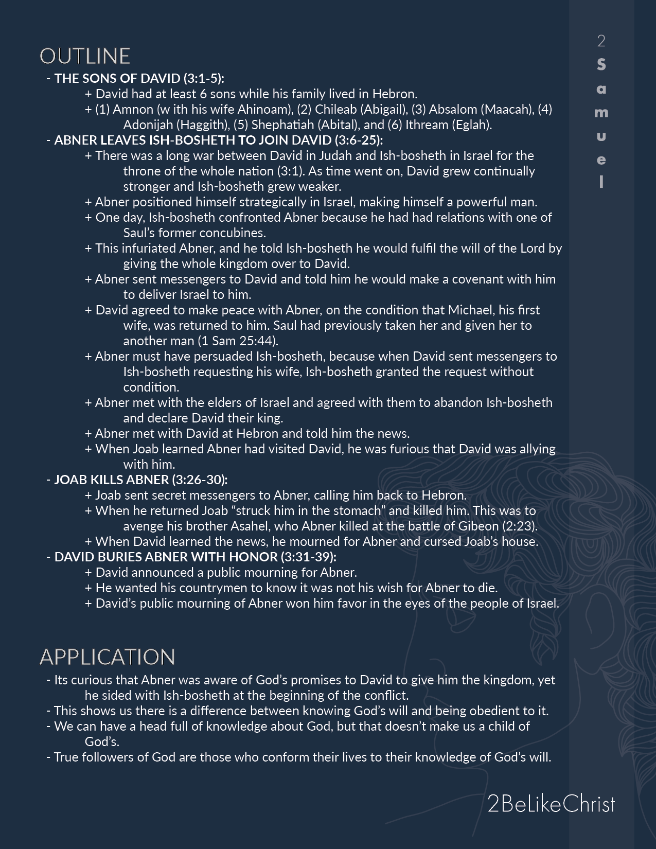 2 Samuel 3 – A 5-Minute Overview and Key Lessons — 2BeLikeChrist