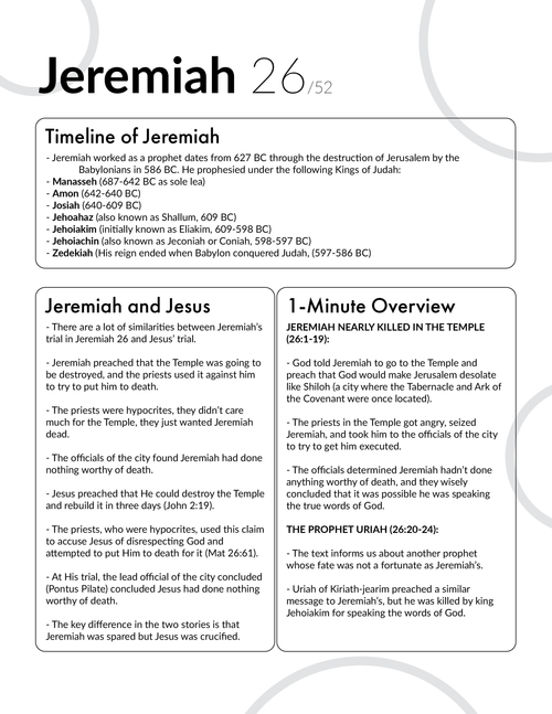 Jeremiah 26 - Bible Study, Explanation, and Application — 2BeLikeChrist