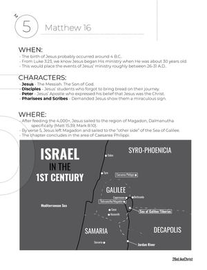 Matthew 16 Summary - Quick Bible Study — 2BeLikeChrist