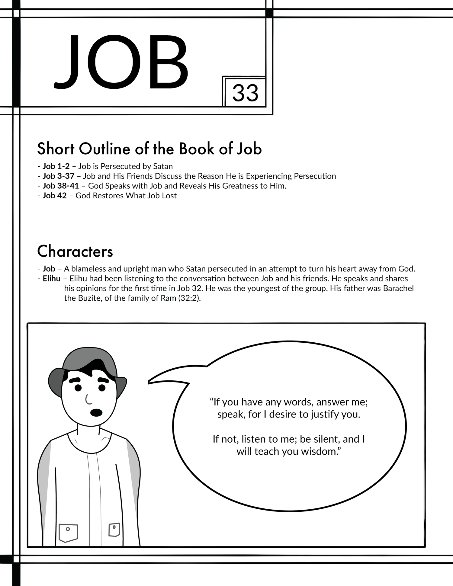 Job 33 Summary - 5 Minute Bible Study — 2BeLikeChrist