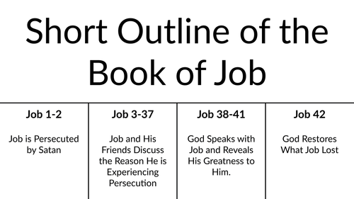 A Short Outline of the Book of Job — 2BeLikeChrist