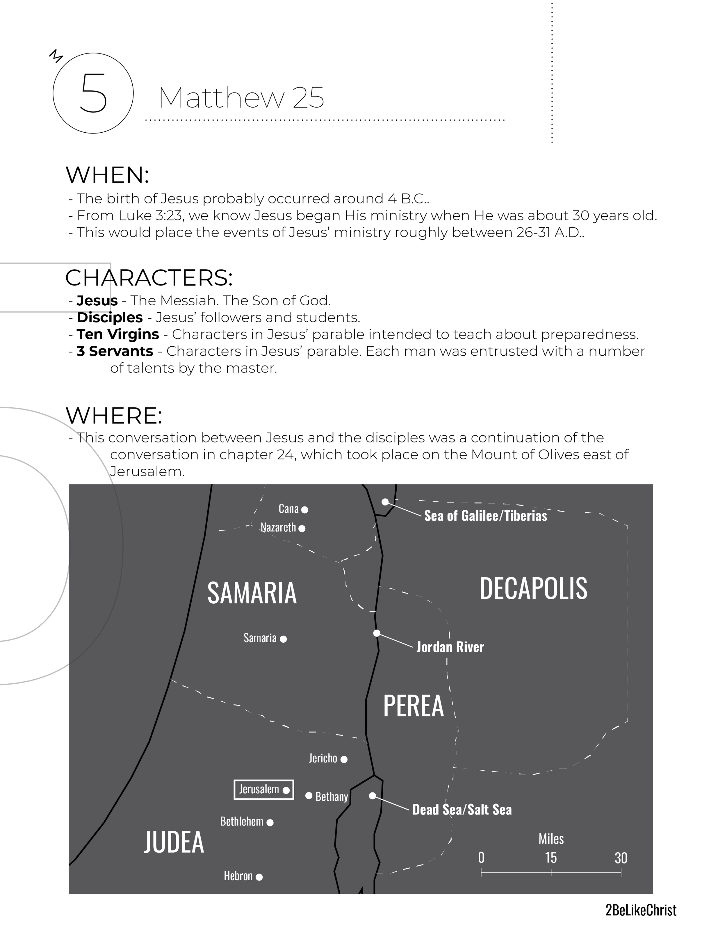 Matthew 25 Summary - Quick Bible Study — 2BeLikeChrist