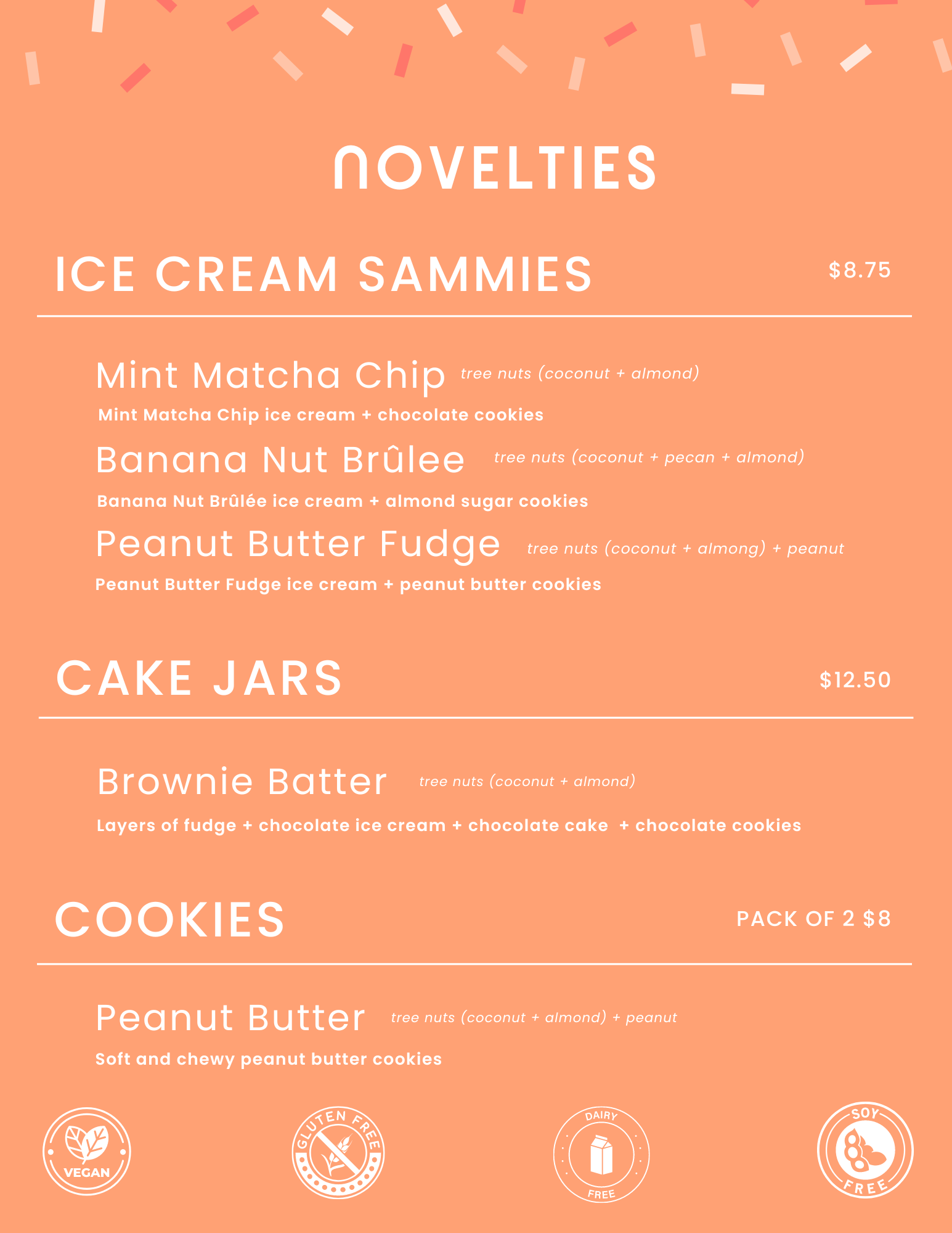 Menu — Crème de la Crop - Vegan Gluten Free Ice Cream
