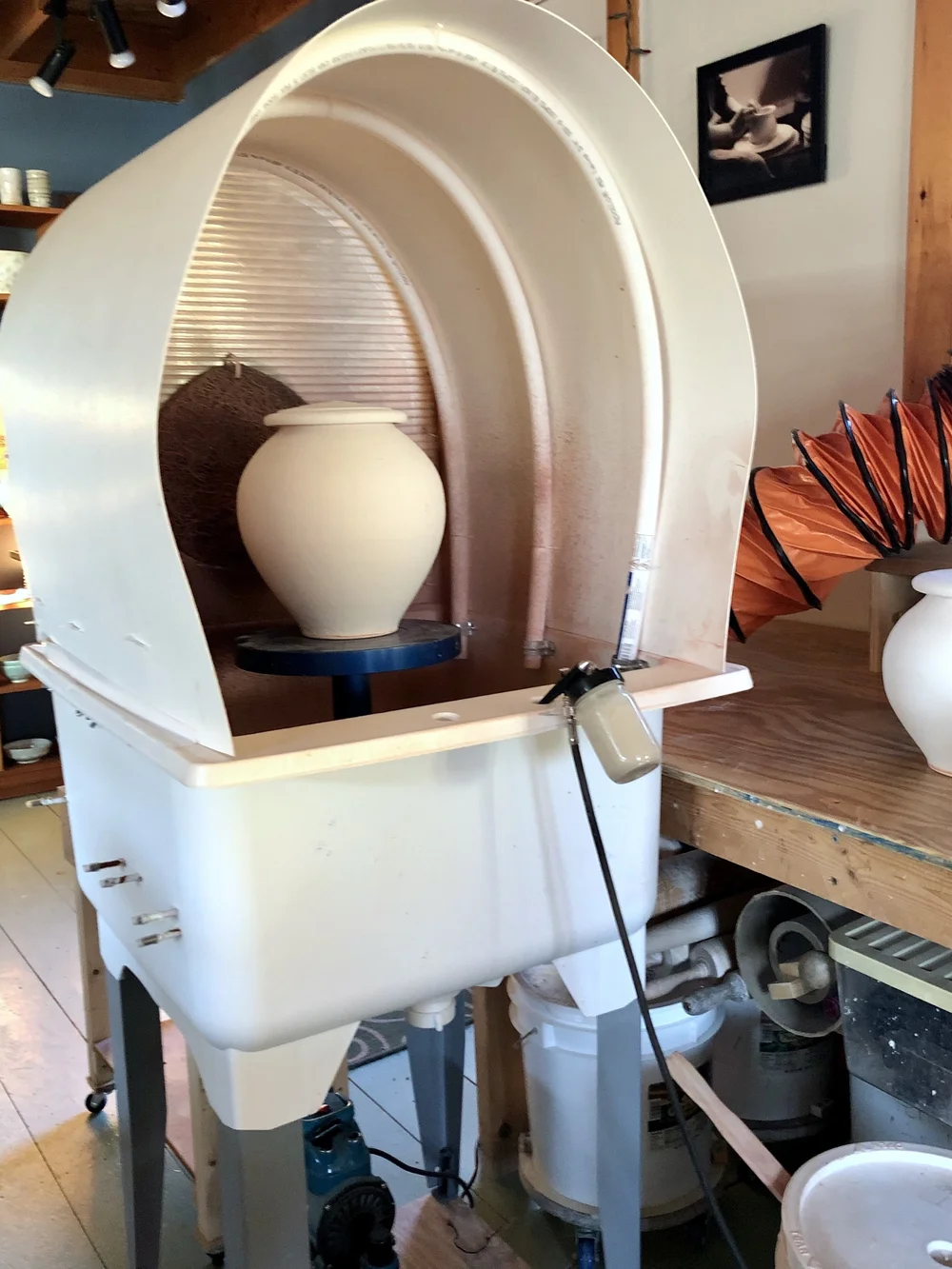 My Homemade Spray Booth — Lucy Fagella Pottery