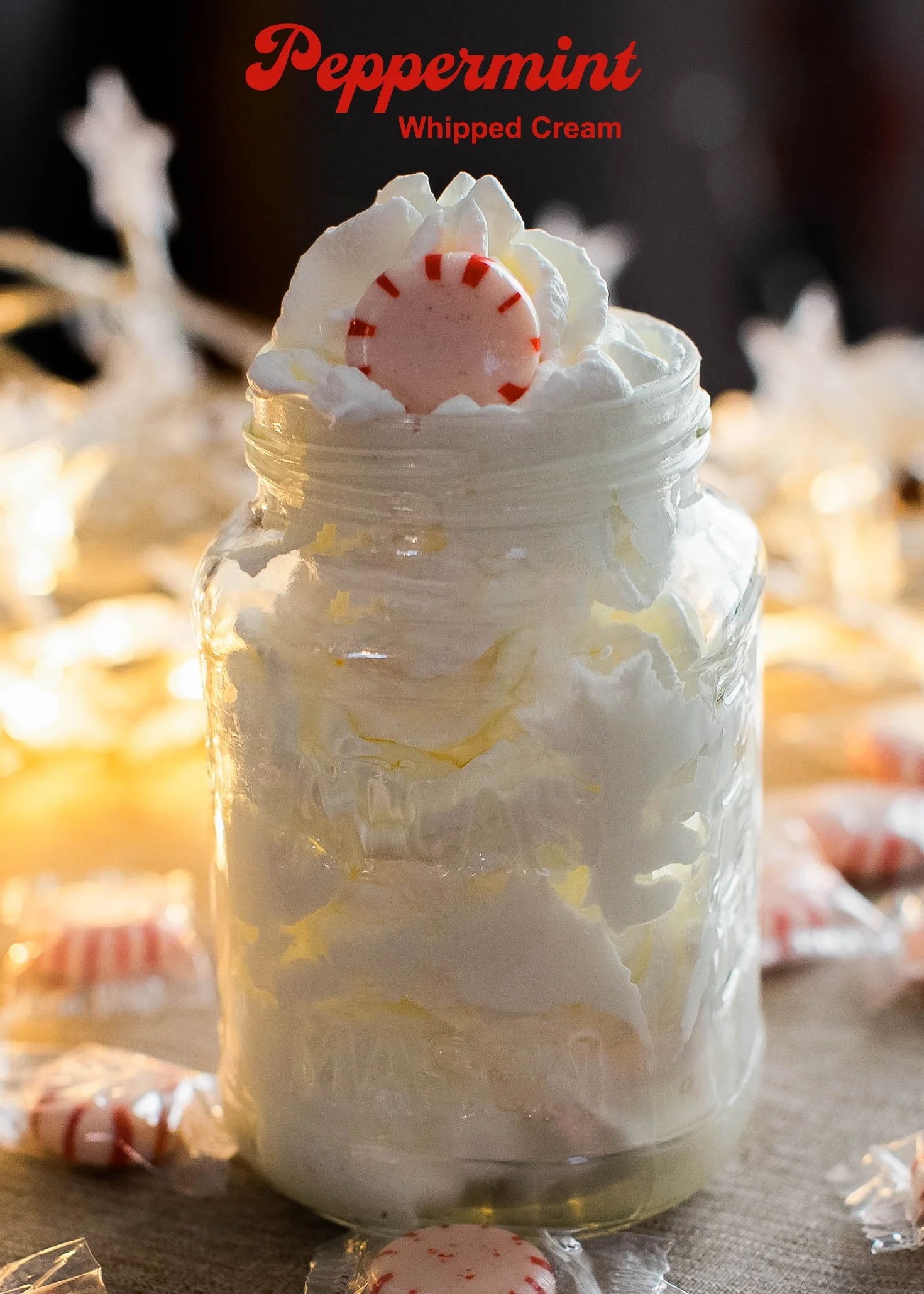 Homemade Peppermint Whipped Cream — vintage by the bite