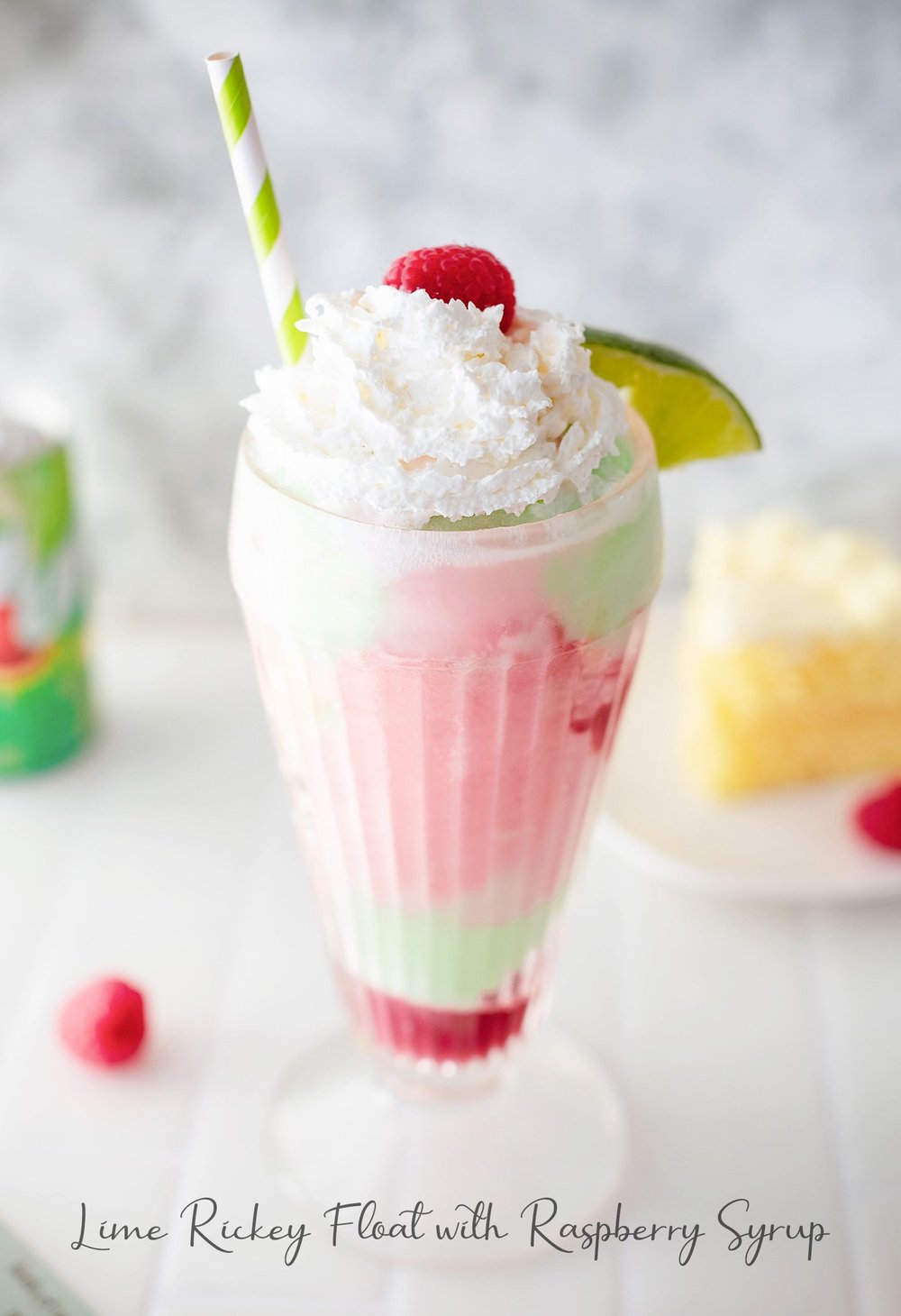 Lime Rickey Float with Raspberry Sauce – Retro Soda Fountain Treat ...