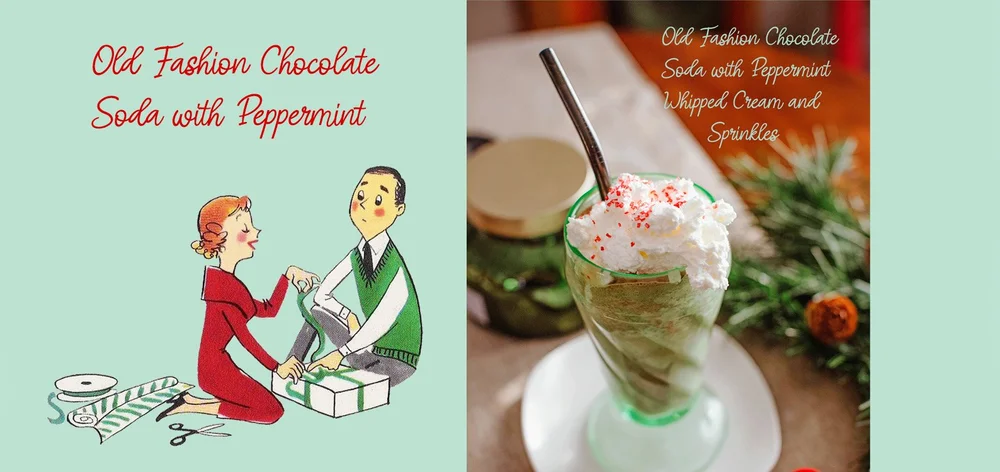 Old Fashion Chocolate Soda With Peppermint — vintage by the bite