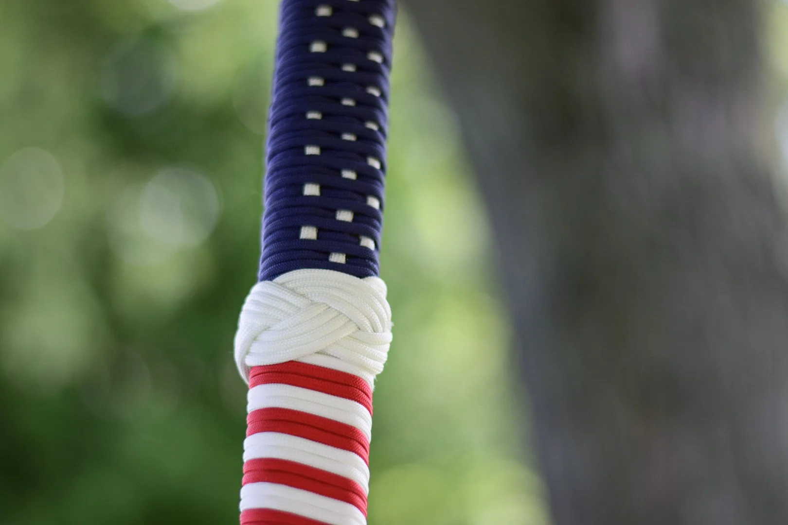 Custom 550 paracord wrap of new oar, paddle, walking stick, or tool ...