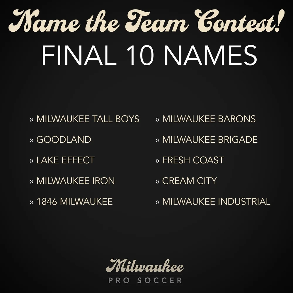 Name the Club — Milwaukee Pro Soccer