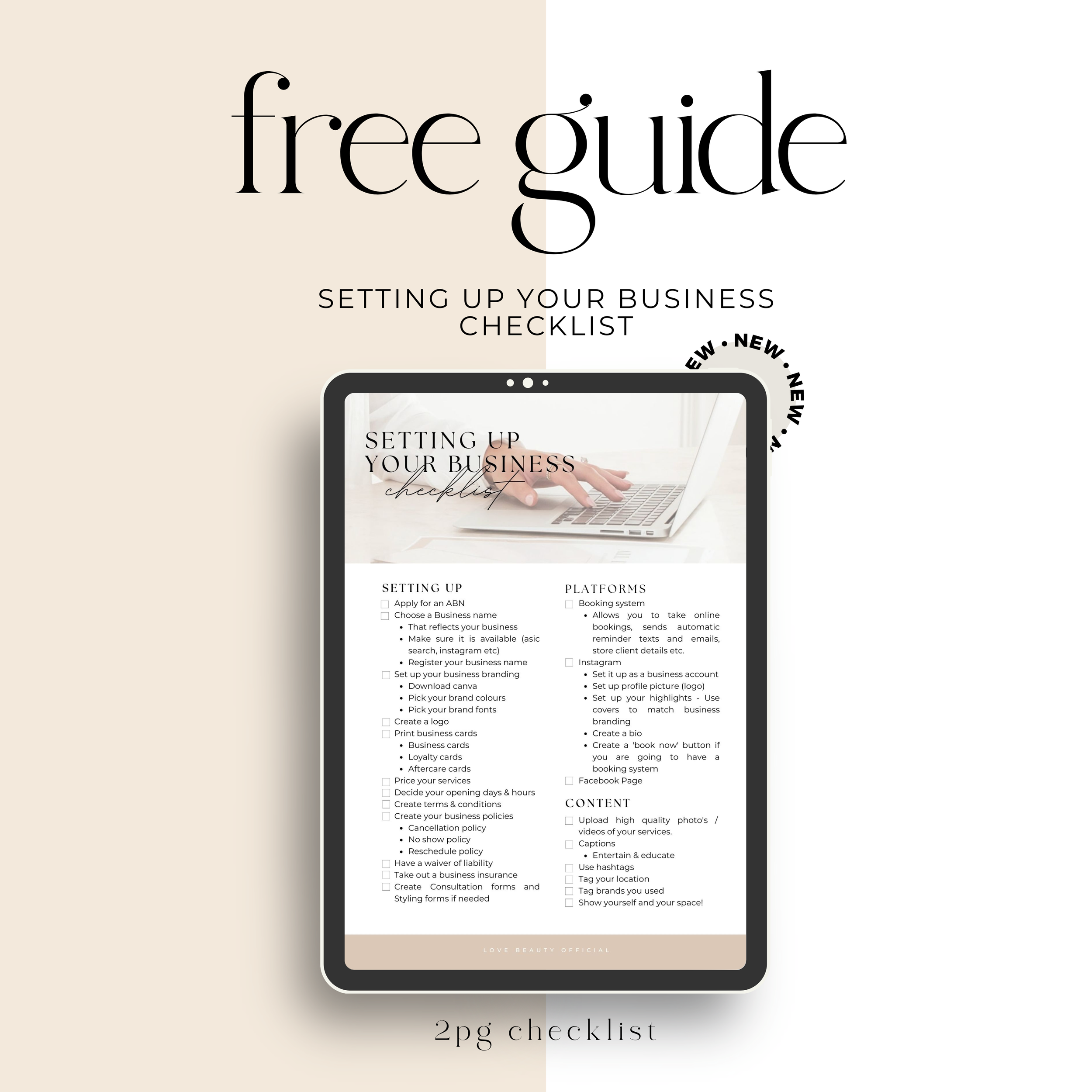 Business Setup Checklist — LOVE BEAUTY OFFICIAL