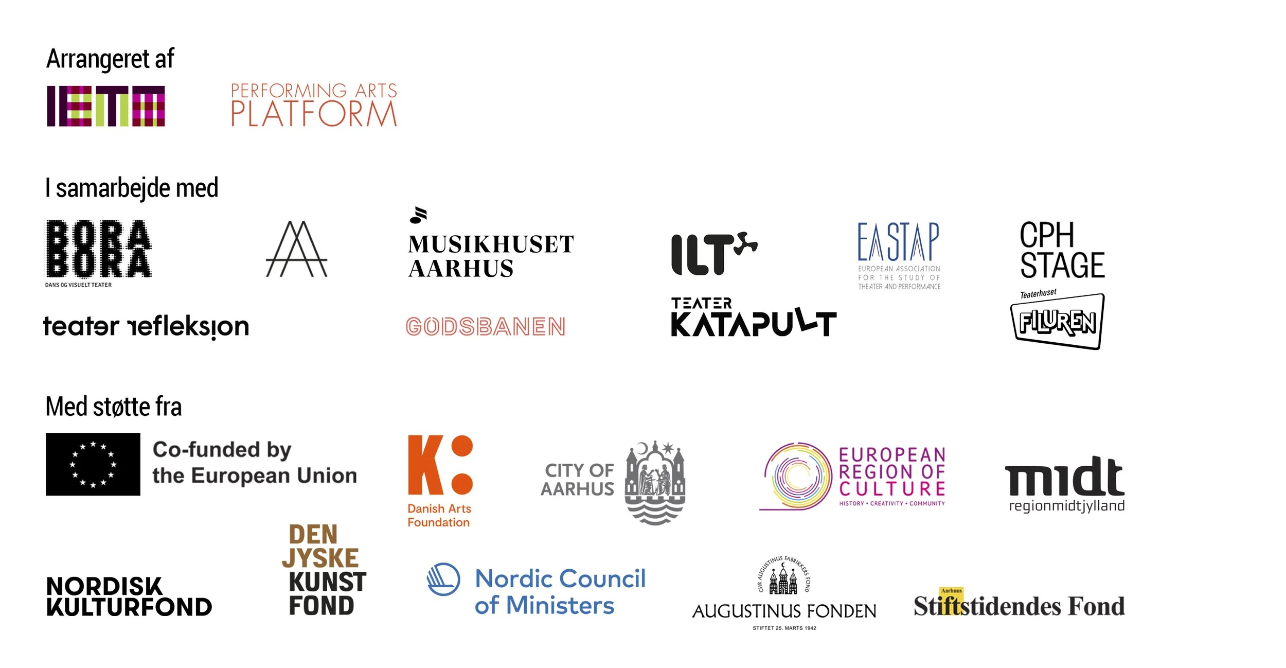 Indsatser — Performing Arts Platform