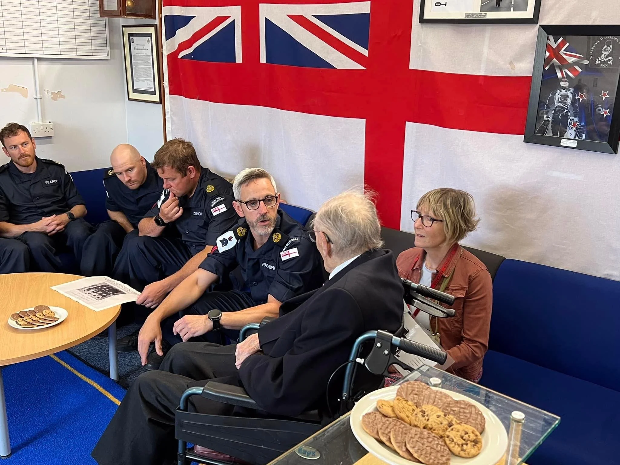 100-year-old Sub Lt Boyd Salmon RNVR visits Horsea Island — MCDOA