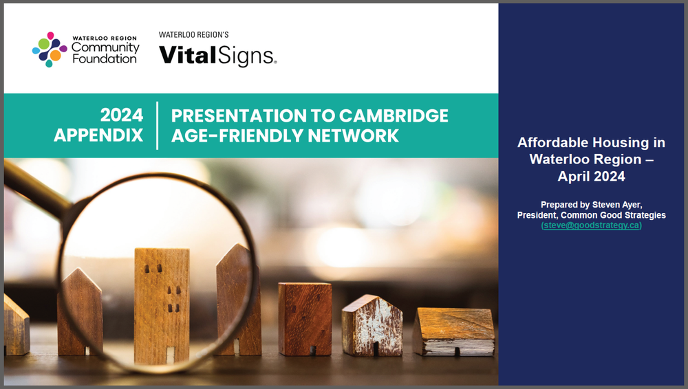 Vital Signs and Vital Ideas — Waterloo Region Community Foundation