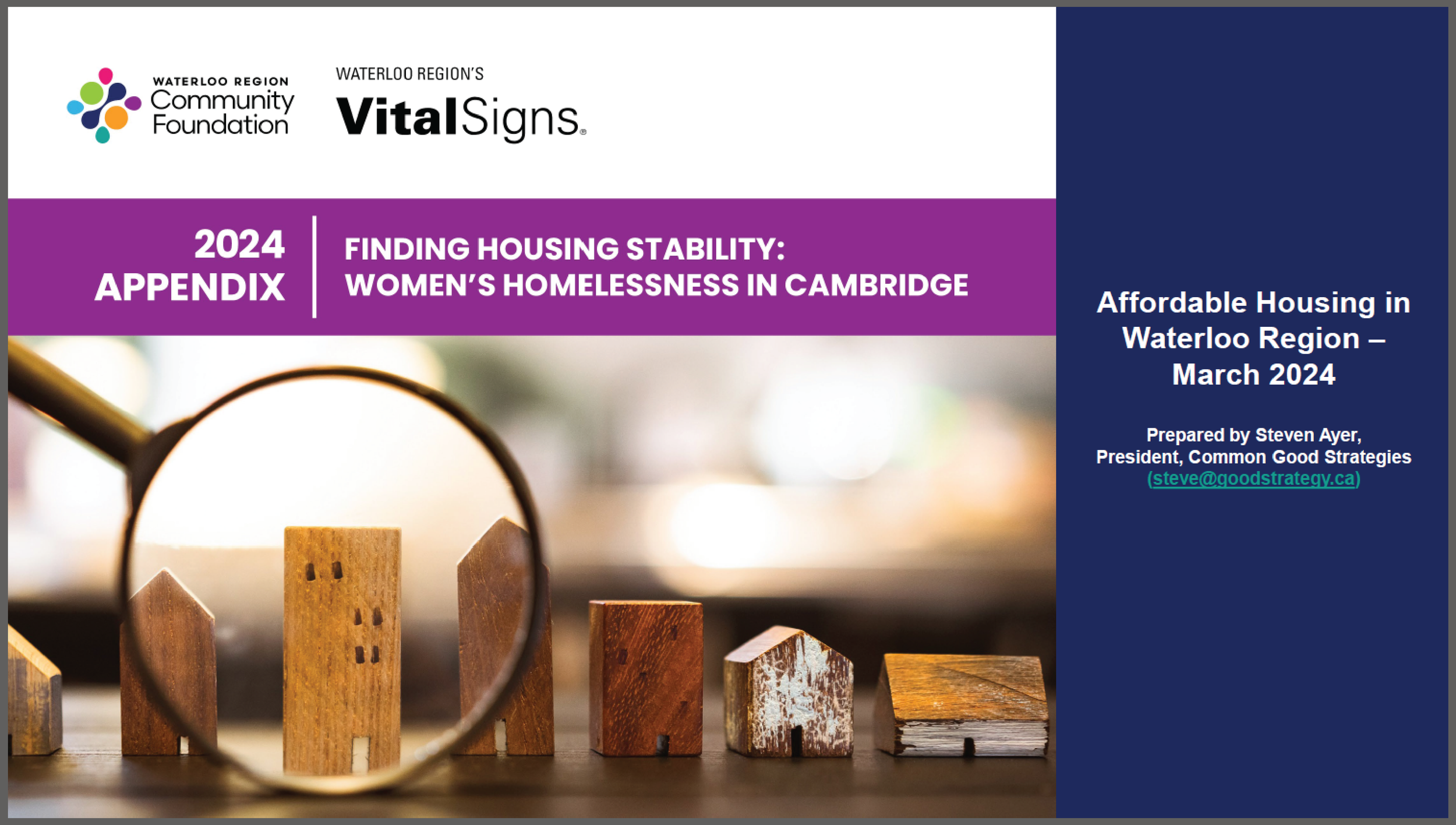 Vital Signs and Vital Ideas — Waterloo Region Community Foundation