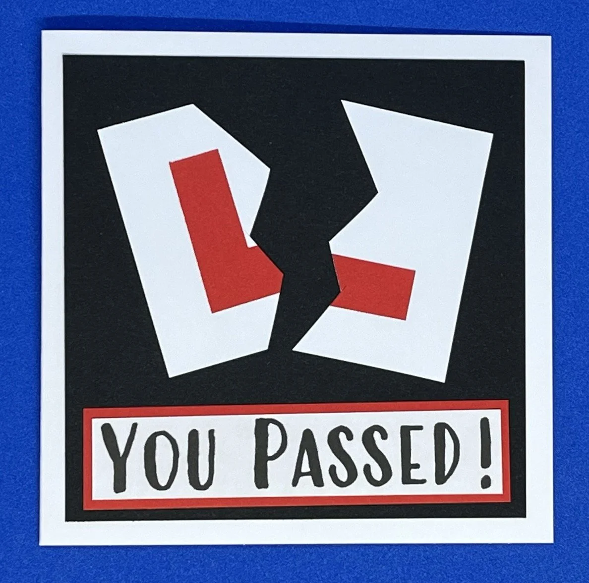 Handmade Driving Test Card Bespoke By Jen