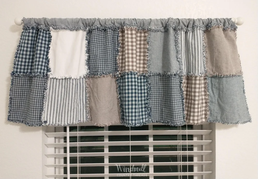 Denim Valance — Windmill Country Threads