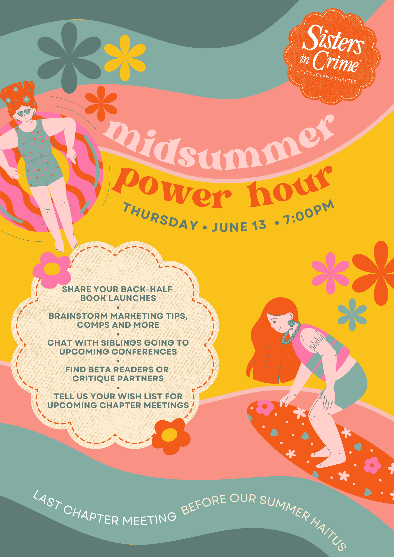 Chapter Meetings — SISTERS IN CRIME CHICAGOLAND