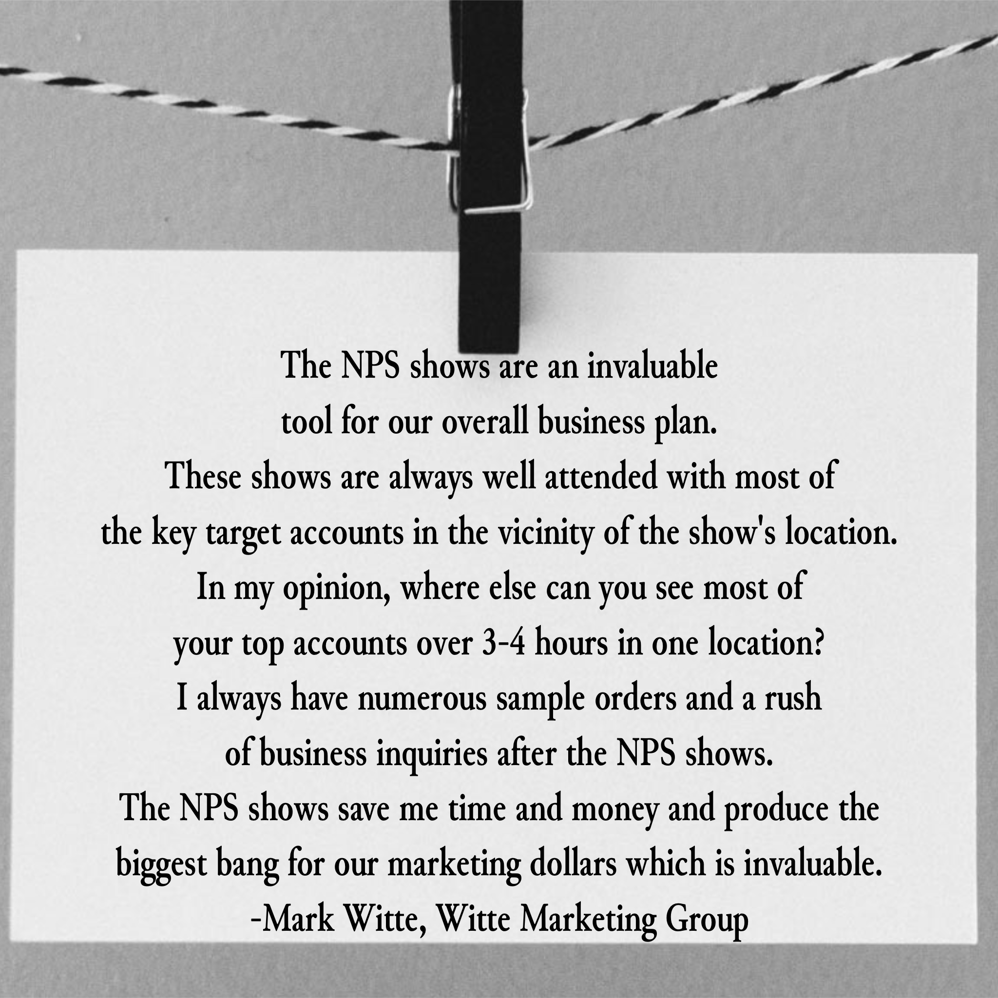 NPS Schedule — New Products Showcase