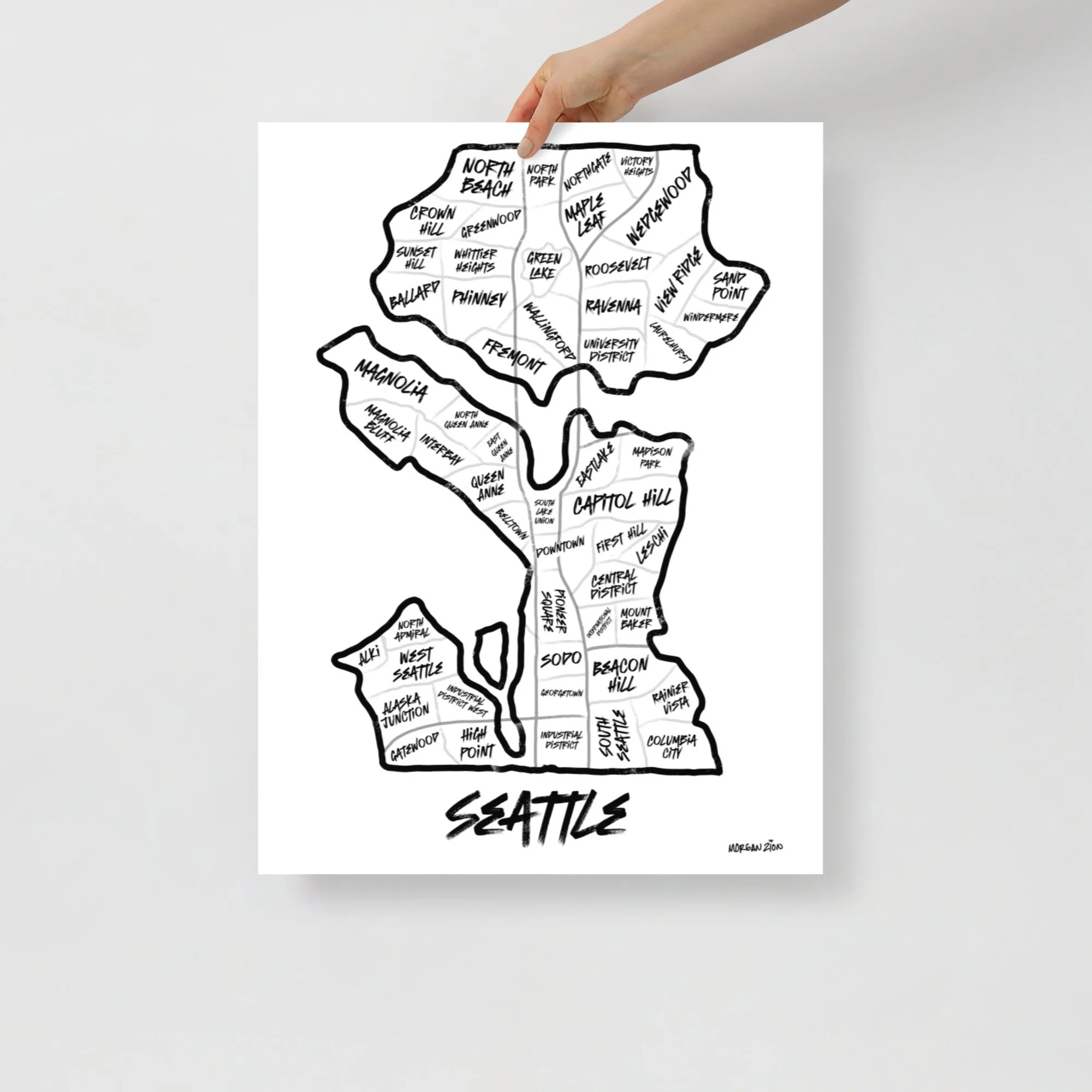 Seattle Neighborhood Poster — Morgan Zion