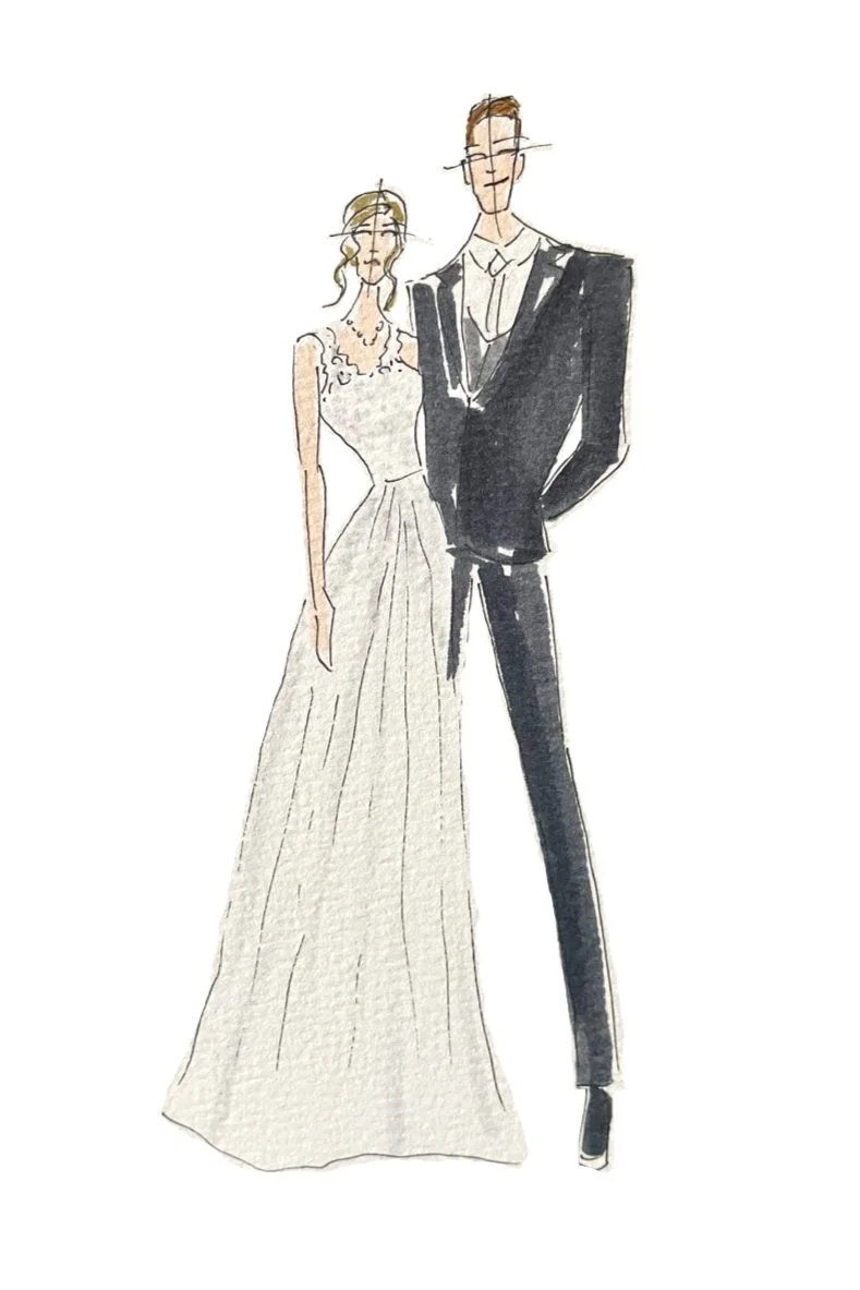 Live Watercolor Guest Portrait Artist and Fashion Illustrator — Bowtie ...