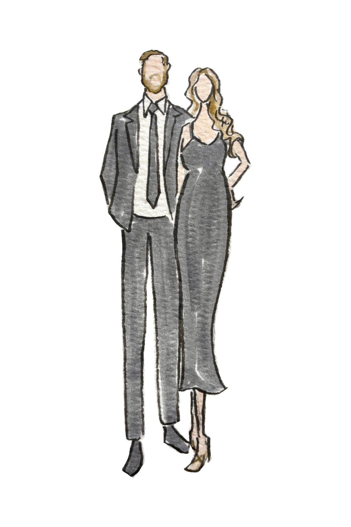 Live Watercolor Guest Portraits — Bowtie & Brush